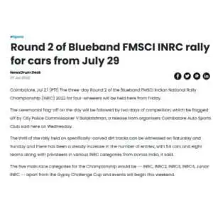 Blueband Sports – Official Sports Partner of INRC